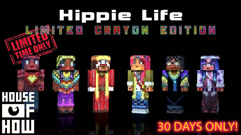Hippie Life CRAYON ED. by House of How (Minecraft Skin Pack ...