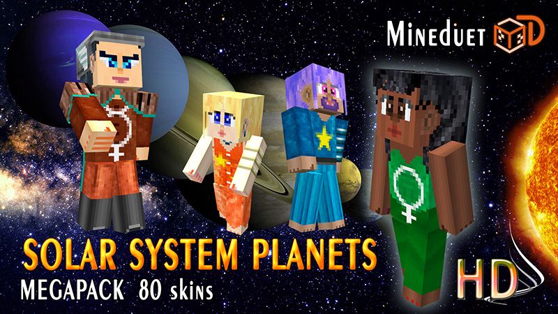 Solar System Planets by Mineduet (Minecraft Skin Pack) - Minecraft ...